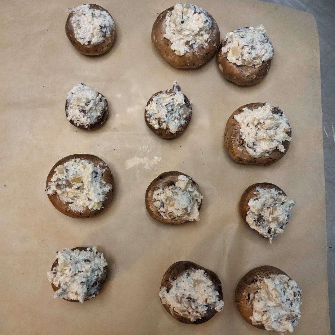 Cottage Cheese Stuffed Mushroom - Hurray for Food